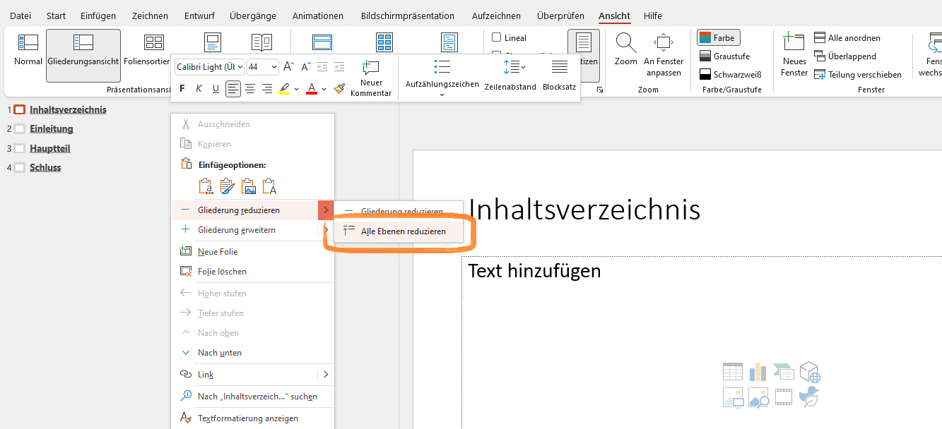 PowerPoint-Inhaltsverzeichnisse erstellen – So geht’s!