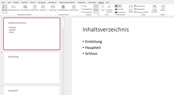 PowerPoint-Inhaltsverzeichnisse erstellen – So geht’s!
